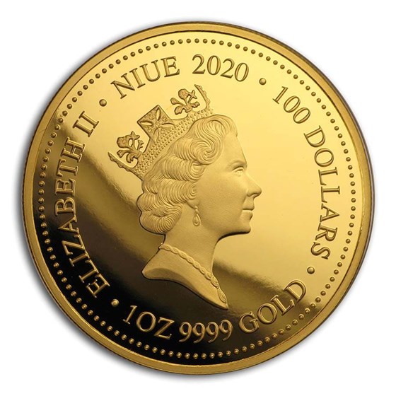 Buy 2020 Niue 1 oz Proof Gold Remarkable Reptiles Snake-Necked Turtle ...