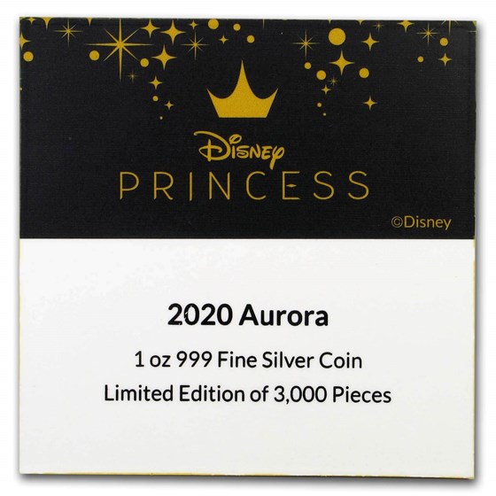 Buy 2020 Niue 1 oz Silver $2 Disney Princess Aurora w/Gemstone | APMEX