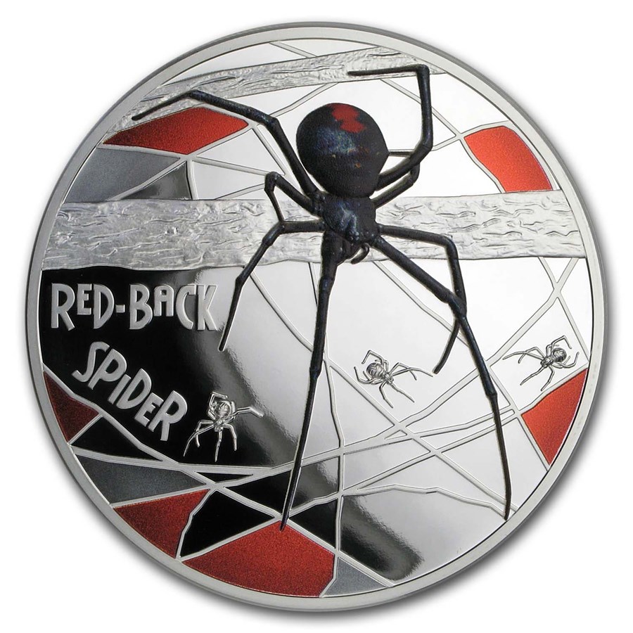 Buy 2020 5 oz Silver 150th Ann Red-Back Spider Coin | APMEX