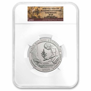 2020-P 5 oz Silver ATB Marsh-Rockefeller SP-69 NGC (ER/FR)
