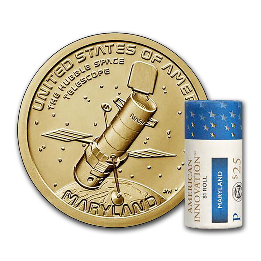 Buy 2020-P American Innovation $1 Hubble Telescope (25-Coin Roll)(MD ...