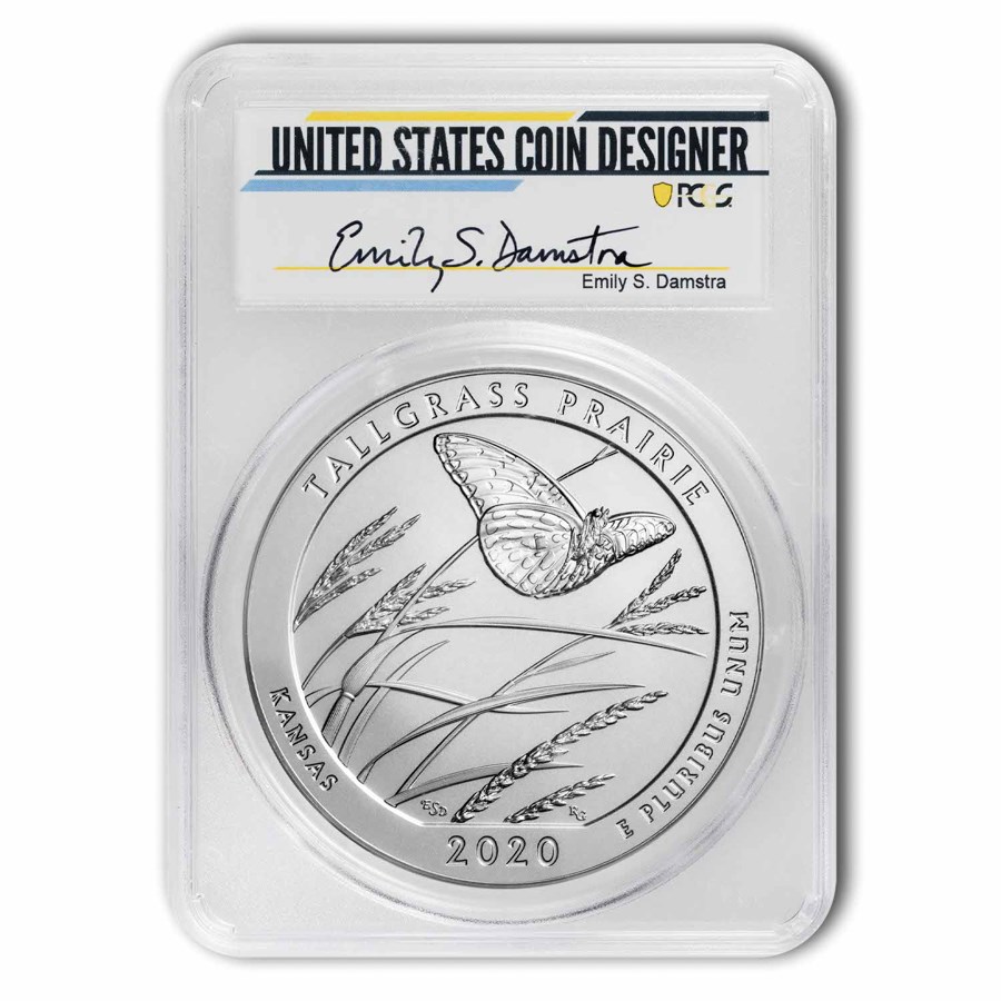 Buy 2020-P Silver ATB Tallgrass Prairie Nat'l Pres. SP-70 PCGS (FDI ...