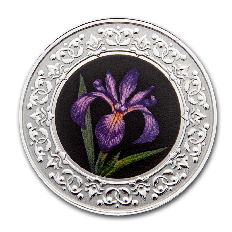 Buy 2020 RCM 1/4 oz Ag $3 Floral Emblems - Quebec: Blue Flag Iris | APMEX