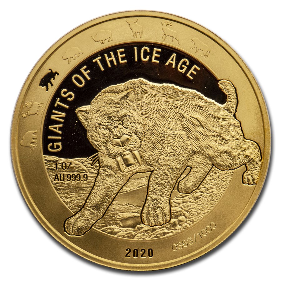 Buy 2020 Republic of Ghana 1 oz Gold Saber Toothed Cat Proof | APMEX
