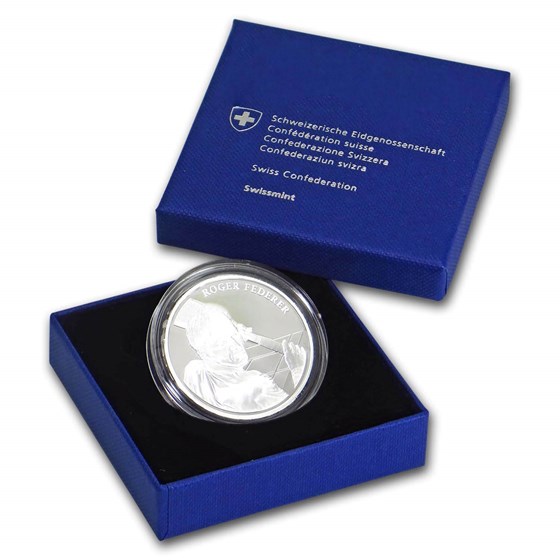 Buy 2020 Roger Federer Switzerland Silver 20 CHF Proof w/ Artist COA ...