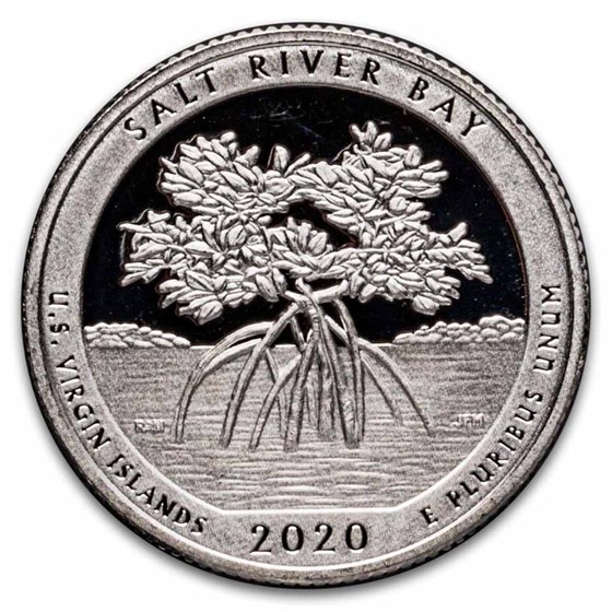 2020-S ATB Quarter Salt River Bay 40-Coin Roll Proof (Silver)