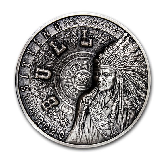Buy 2020 Samoa 1 kilo Silver Sitting Bull Multiple Layer Coin | APMEX