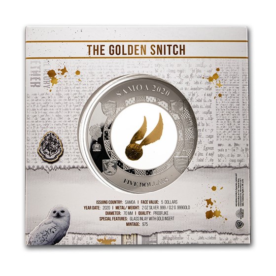 Buy 2020 Samoa 2 oz Silver Harry Potter: The Golden Snitch | APMEX