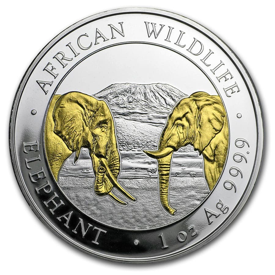 Buy 2020 Somalia 1 oz Silver Elephant BU (Gilded) | APMEX