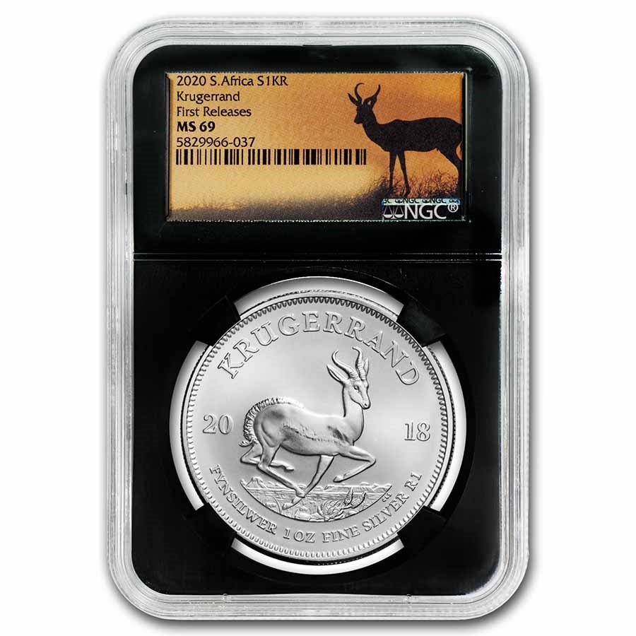 Buy 2020 South Africa 1 oz Silver Krugerrand MS-69 NGC (FR) | APMEX