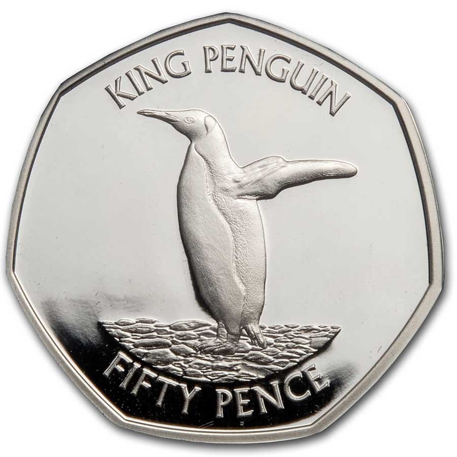 Buy 2020 South Georgia Proof Silver 50 Pence: King Penguin | APMEX