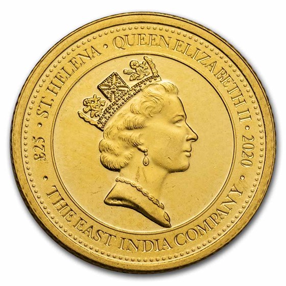 Buy 2020 St. Helena 1/4 oz Gold £25 Rose Crown Guinea BU | APMEX