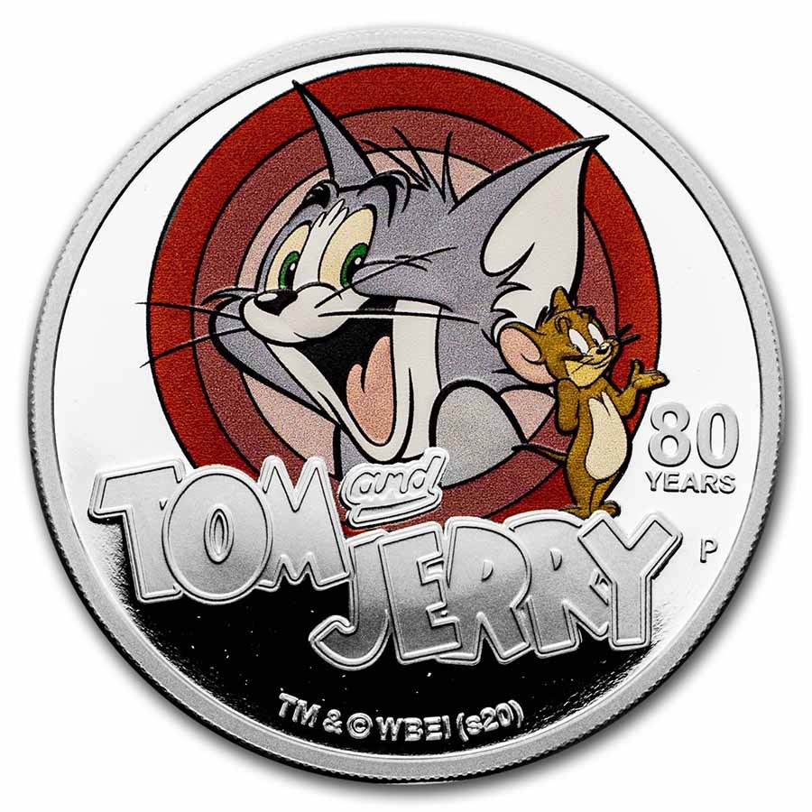 Buy 2020 TUV 1 oz Proof Ag Tom and Jerry 80th Anniv. (No COA) | APMEX
