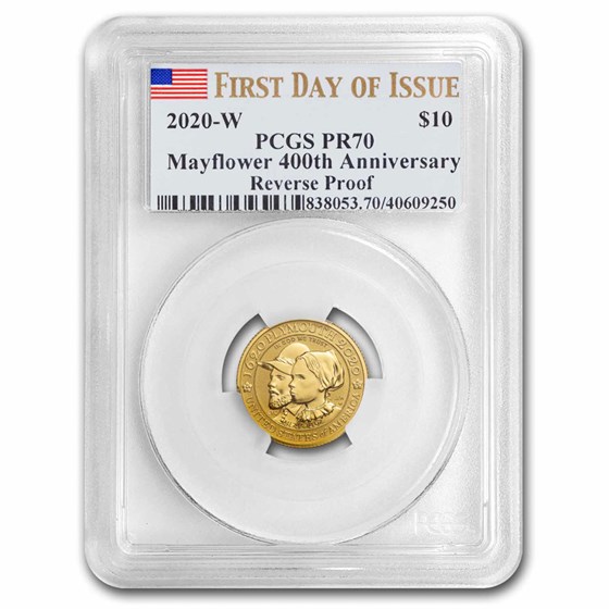 2020-W 2-Coin Gold Mayflower 400th Anniversary Set PR-70 PCGS