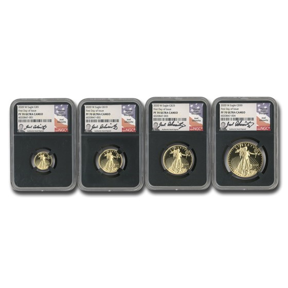 Buy 2020-W 4-Coin Proof American Gold Eagle Set PF-70 NGC (Iskowitz ...