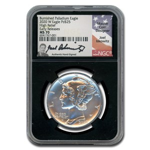 Buy 2020-W Burnished Palladium Eagle MS-70 NGC (ER, Iskowitz Signed) | APMEX