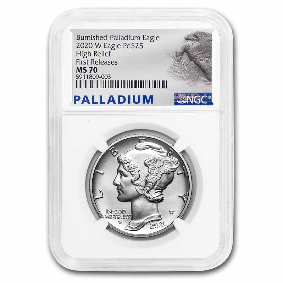 Buy 2020-W Burnished Palladium Eagle MS-70 NGC (First Releases) | APMEX