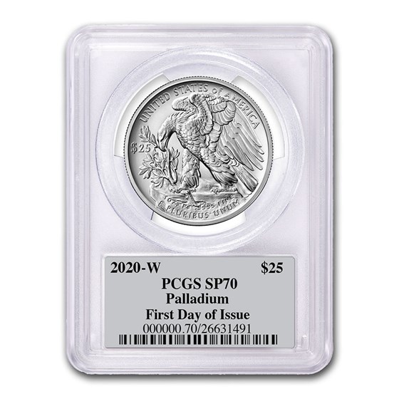 Buy 2020-W Burnished Palladium Eagle SP-70 PCGS (FDI, Black Label) | APMEX