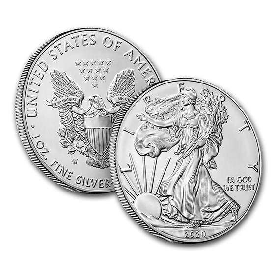 Buy 2020-W Burnished Silver Eagle SP-70 PCGS (First Day, Black Label) | APMEX