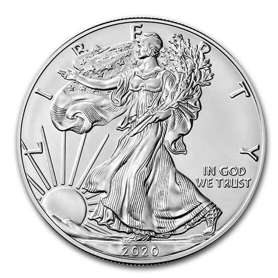 Buy 2020-W Burnished Silver Eagle SP-70 PCGS (First Day, Black Label) | APMEX