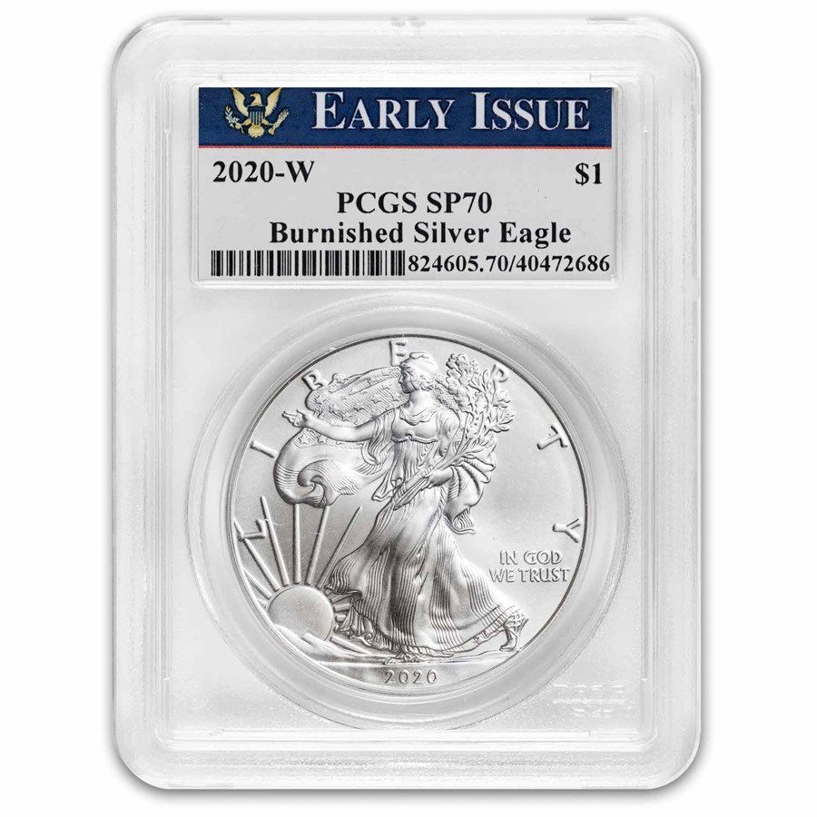 Buy 2020 W Burnished Silver Eagle SP/MS-70 PCGS | APMEX