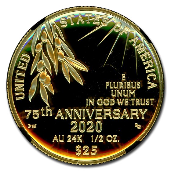 Buy 2020-W Gold World War II Anniversary PF-70 NGC (FDR, Moy) | APMEX