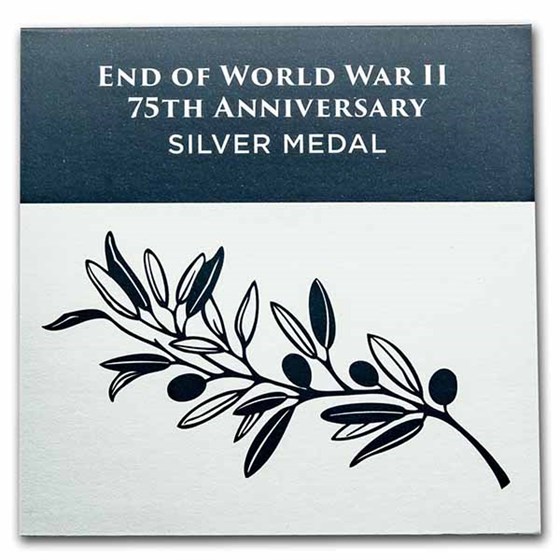 Buy 2020 WW II V75 Silver Anniv Medal Pf w/Box CoA | APMEX