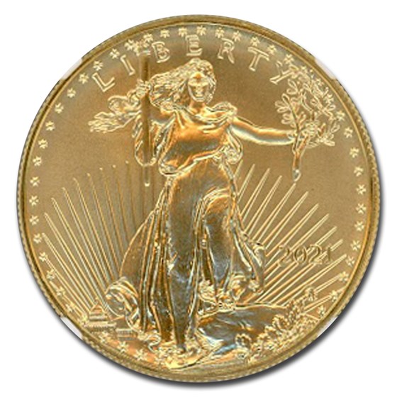 Buy 2021 1 oz American Gold Eagle (Type 2) MS-70 NGC (Everhart) | APMEX