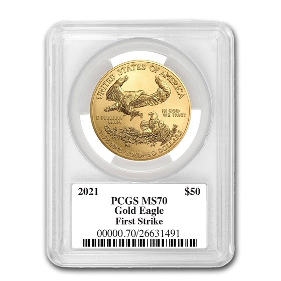Buy 2021 1 oz Gold Eagle MS-70 PCGS (FirstStrike®, Black Label) | APMEX