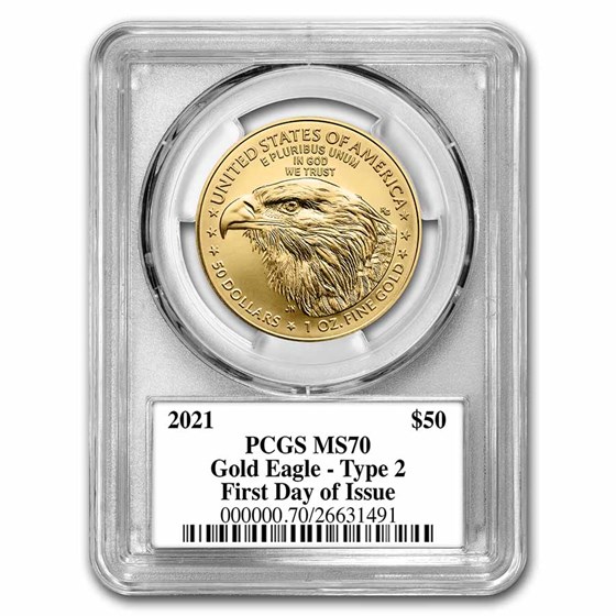 Buy 2021 1 oz Gold Eagle Type 2 MS-70 | APMEX