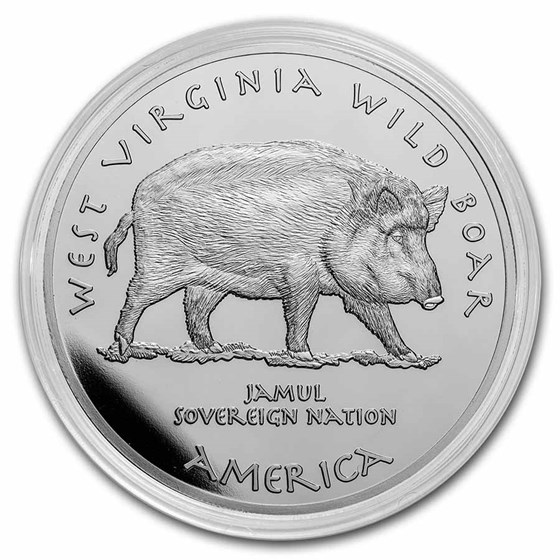 Buy 2021 1 oz Silver State Dollars West Virginia Wild Boar | APMEX
