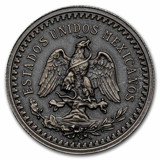 Buy 2021 2 oz Mexico 50 Pesos 100th Anniversary Silver Medal Antiqued ...