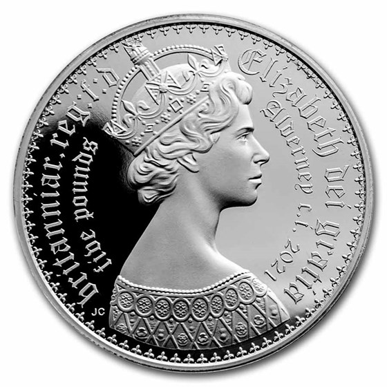 Buy 2021 Alderney 2 oz Silver New Gothic Crown PR-70 PCGS | APMEX