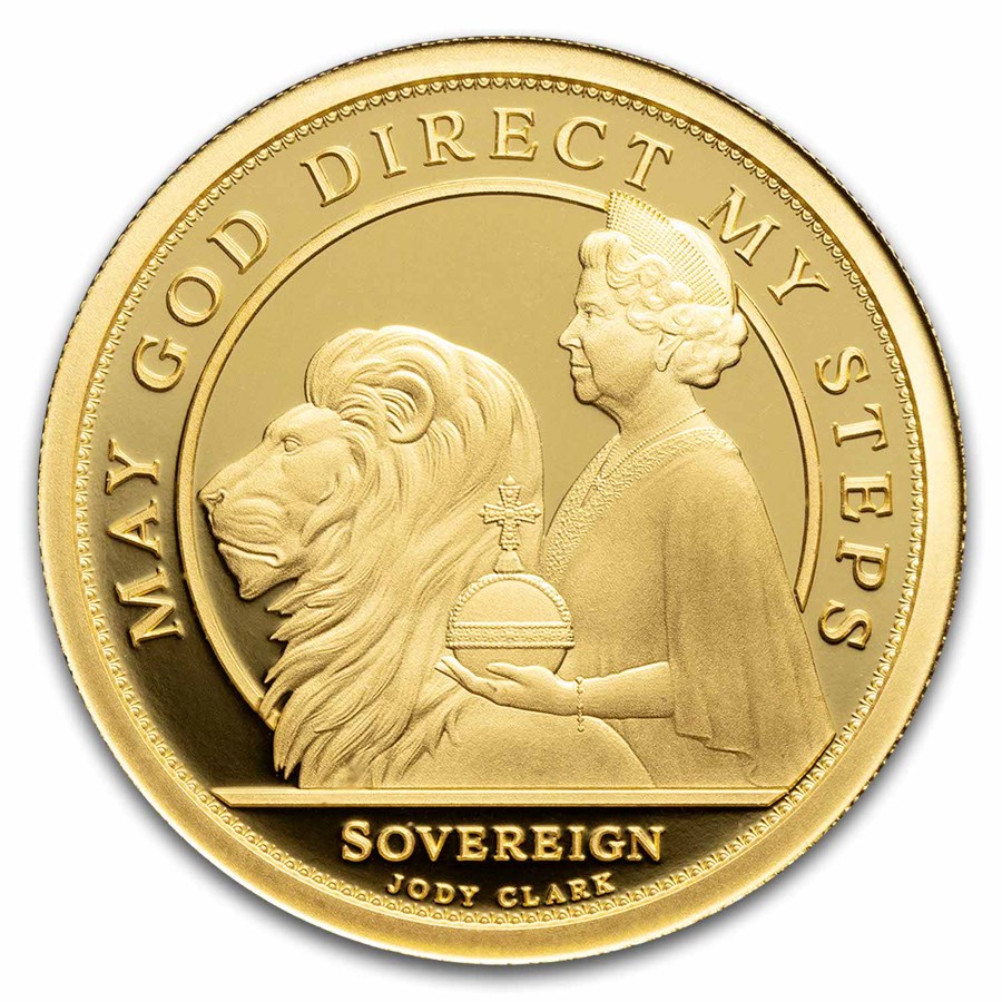 2021 Alderney Gold Sovereign Elizabeth II 95th Birthday Proof