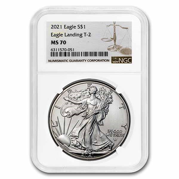 Buy 2021 American Silver Eagle (Type 2) MS-70 NGC | APMEX