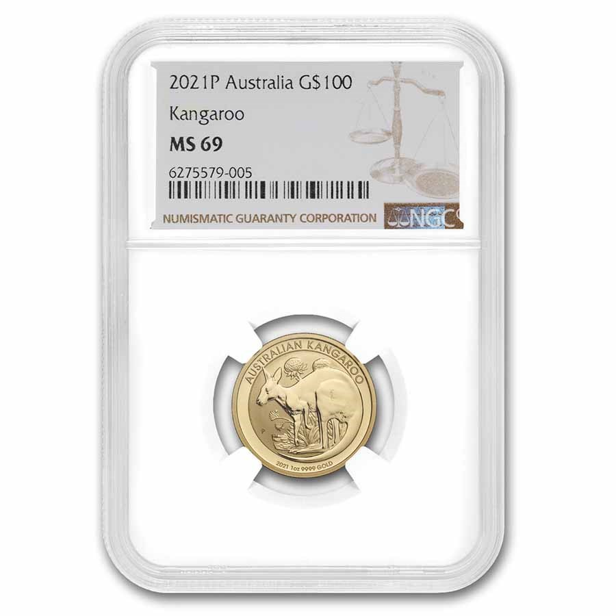Buy 2021 Australia 1 oz Gold Kangaroo MS-69 NGC | APMEX