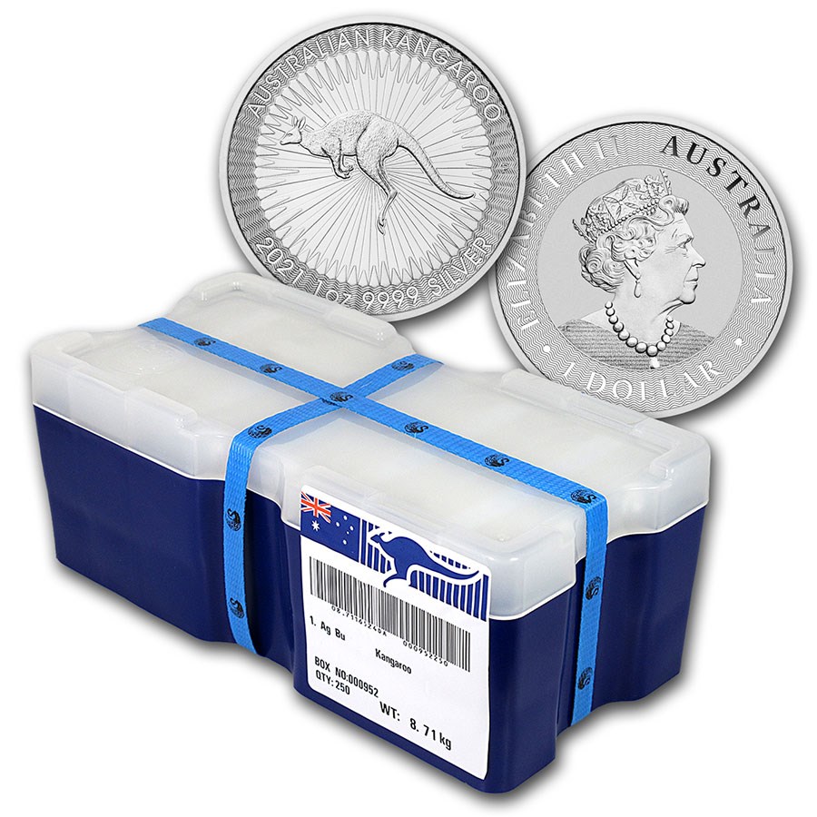 Buy 2021 Australia 250-Coin 1 oz Silver Kangaroo Mini Monster Box BU ...