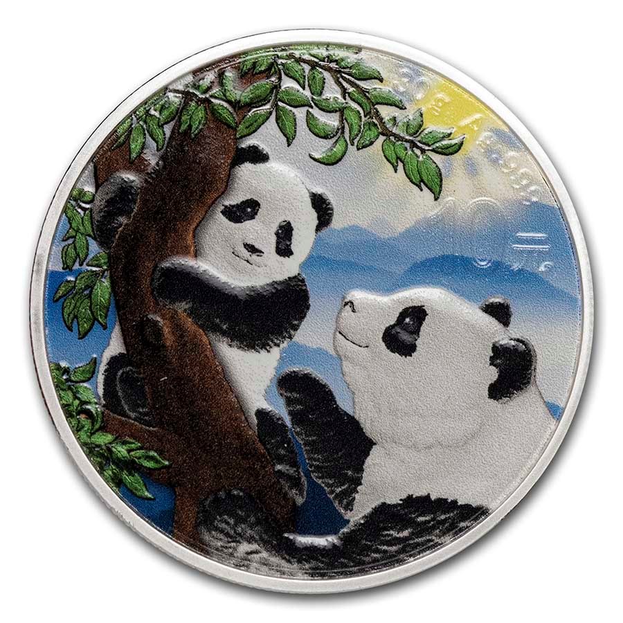 Buy 2021 China 30 gram Colorized Silver Panda | APMEX