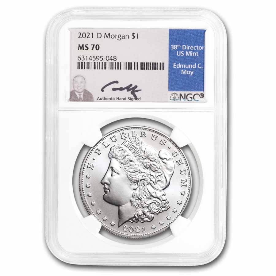 Buy 2021-D Silver Morgan Dollar MS-70 NGC (Moy) | APMEX