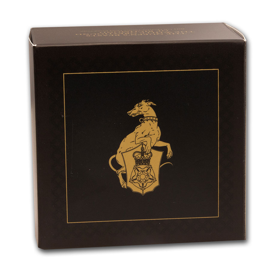 APMEX - 2021 GB 1/4 oz Gold Queen's Beasts Greyhound Proof (Box & COA)