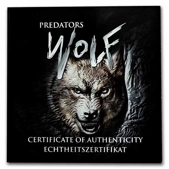 Buy 2021 Ivory Coast 3 oz Antique Silver Predators: Wolf | APMEX