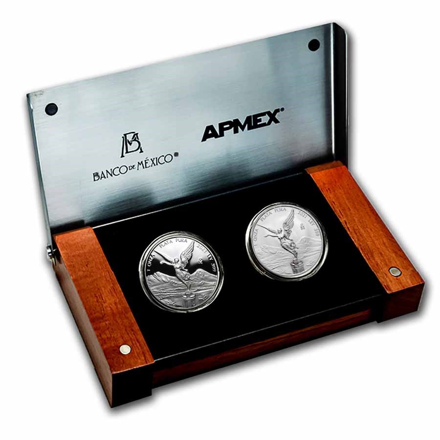 Buy 2021 Mexico 2-Coin Silver Libertad Proof/Reverse Proof Set | APMEX