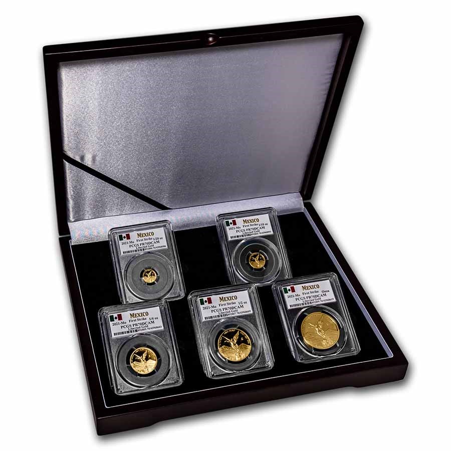 Buy 2021 Mexico 5-Coin Gold Libertad Set PR-70 PCGS (First Strike) | APMEX