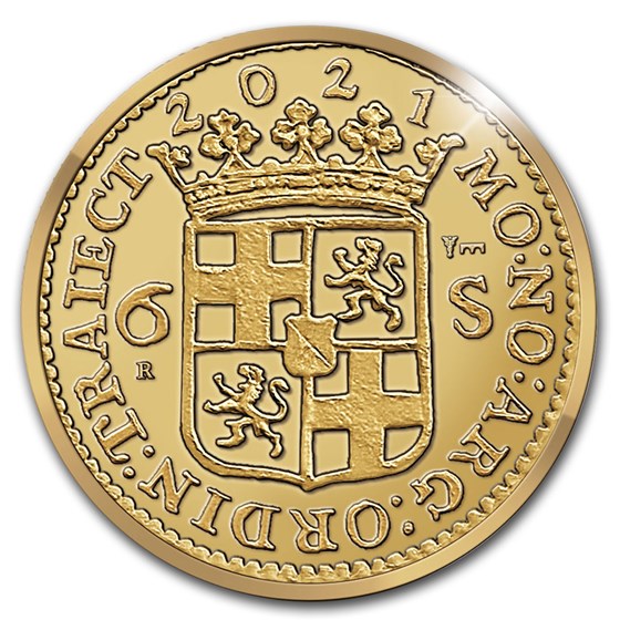 Buy 2021 Netherlands Gold Proof Ship Shilling (w/Crystal Case) | APMEX