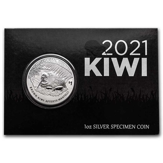 Buy 2021 New Zealand 1 oz Silver Brown Kiwi Specimen | APMEX