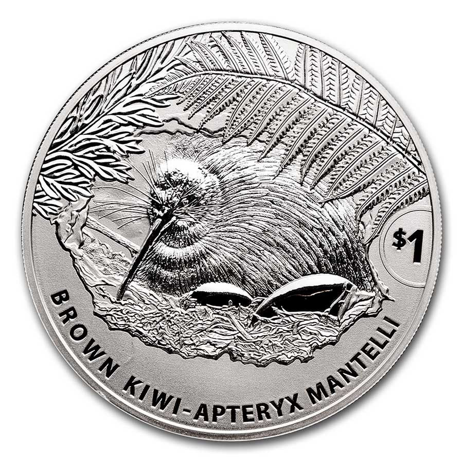 Buy 2021 New Zealand 1 oz Silver Brown Kiwi Specimen | APMEX