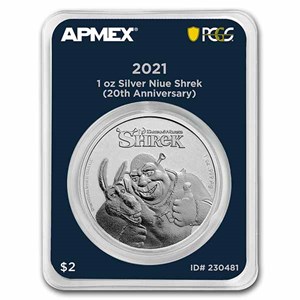 Buy 2021 1 oz Silver $2 Shrek 20th Anniversary Coin | APMEX
