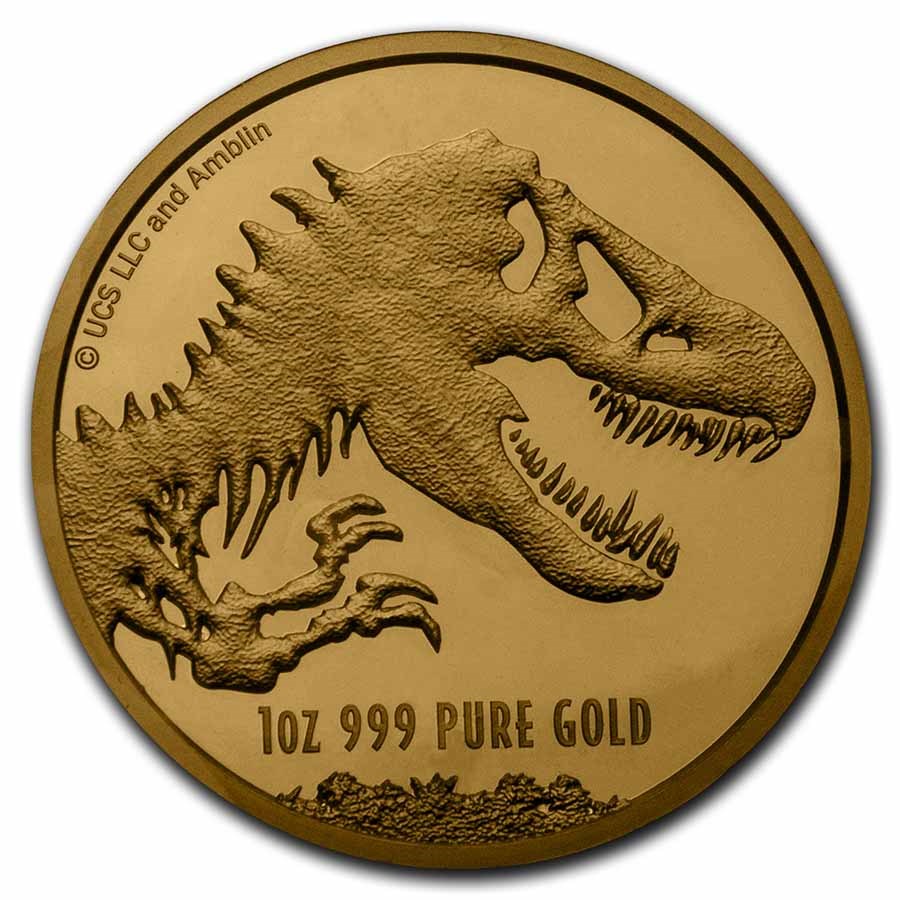 Buy 2021 Niue 1 oz Gold $250 Jurassic World Coin BU | APMEX