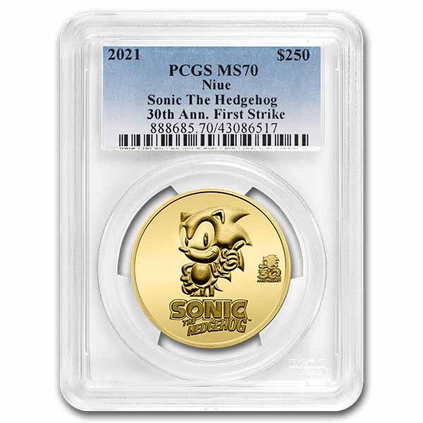 Buy 2021 Niue 1 oz Gold Sonic the Hedgehog 30th Anniv MS-70 PCGS (FS ...
