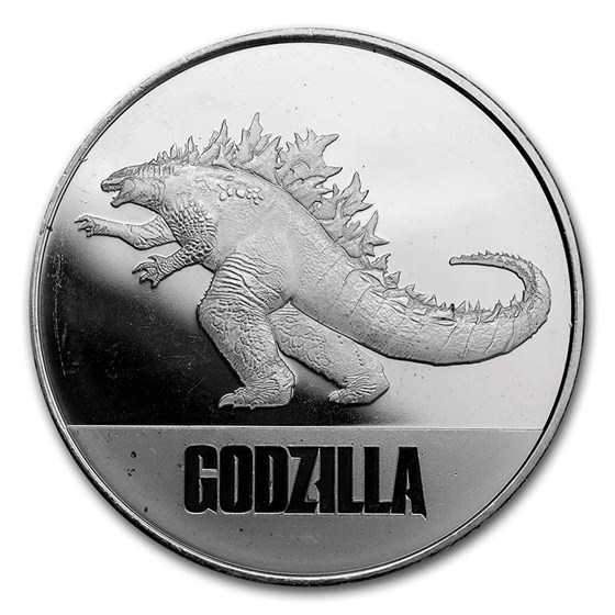 Buy 2021 Niue 1 oz Silver $2 Godzilla Coin (Abrasions) | APMEX